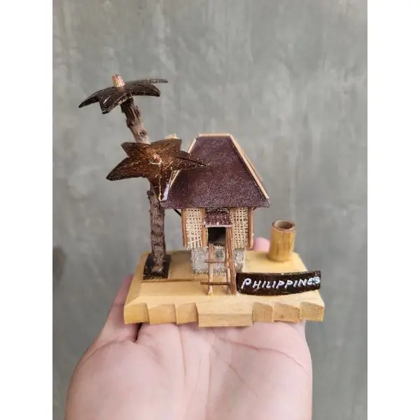 Native Mini Art Handicraft Bahay Kubo Pen Holder